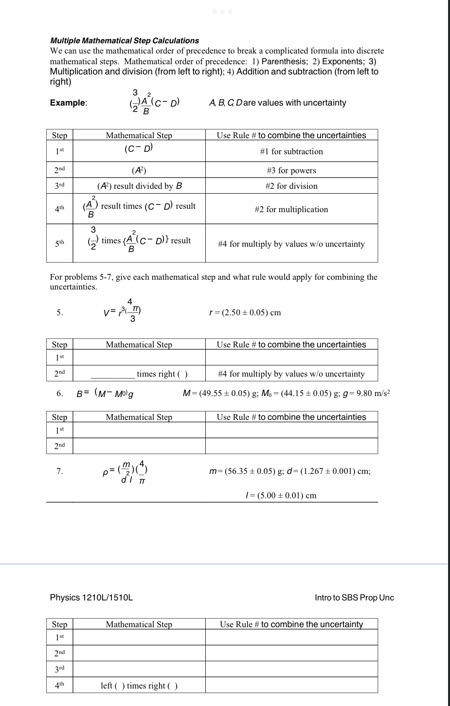 Solved Multiple Mathematical Step CalculationsWe can use the | Chegg.com