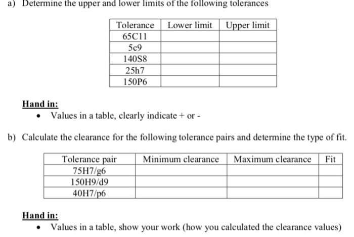 a) Determine the upper and lower limits of the | Chegg.com