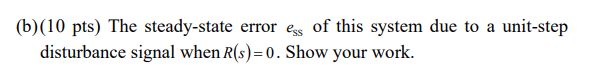 Solved 2. (Total: 20 points) Consider the closed-loop unity | Chegg.com