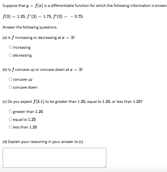 Solved Suppose that y = f(x) is a differentiable function | Chegg.com