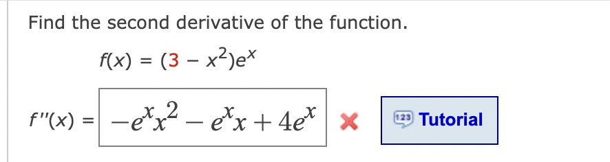Solved Find the second derivative of the function. | Chegg.com