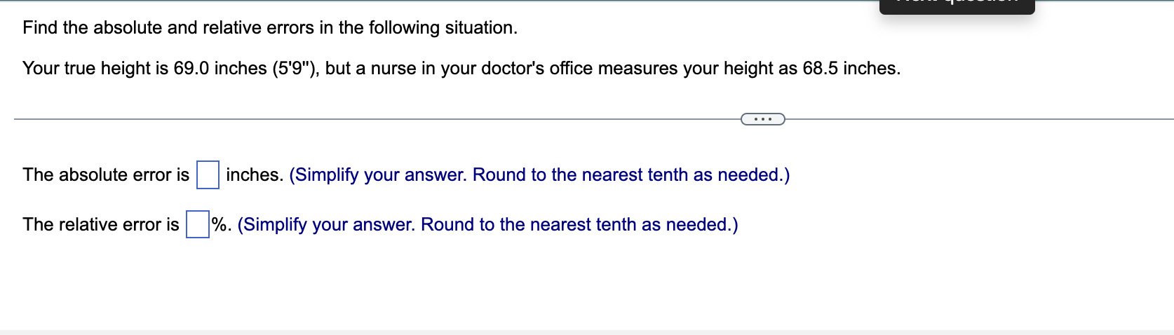 Solved Find the absolute and relative errors in the | Chegg.com