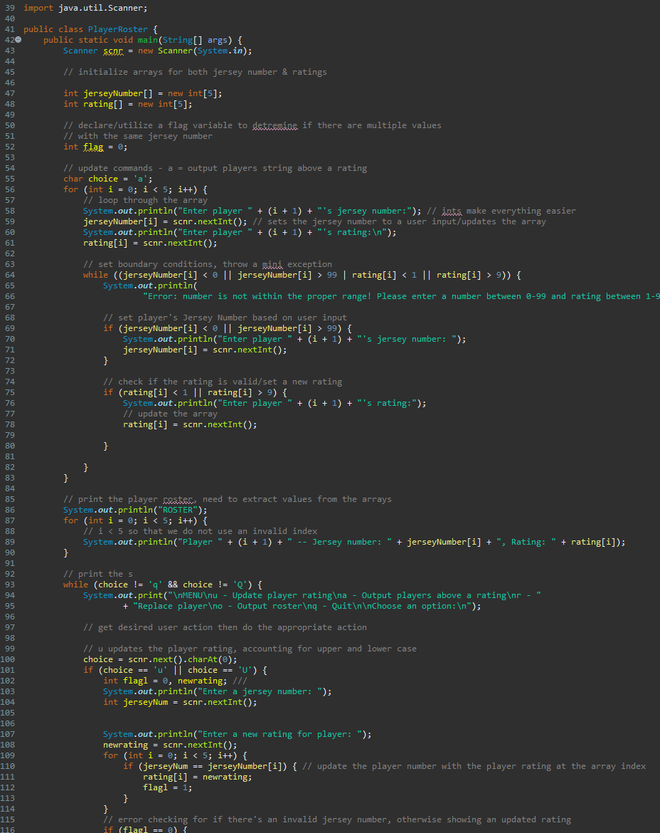 Solved Java - Soccer Team Question For context - I would | Chegg.com