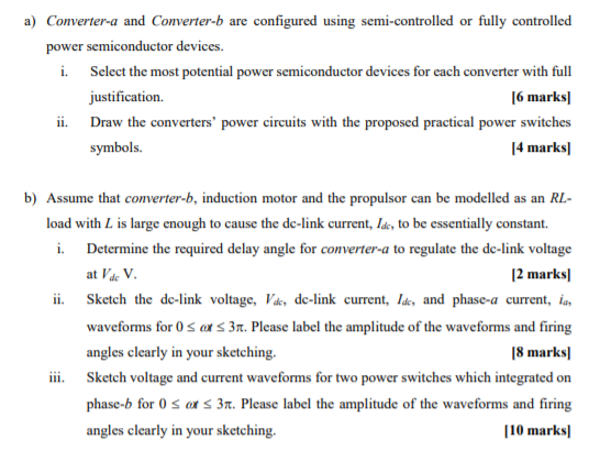 Solved a) Converter-a and Converter-b are configured using | Chegg.com