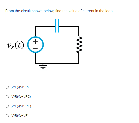 Solved From The Circuit Shown Below Find The Value Of 