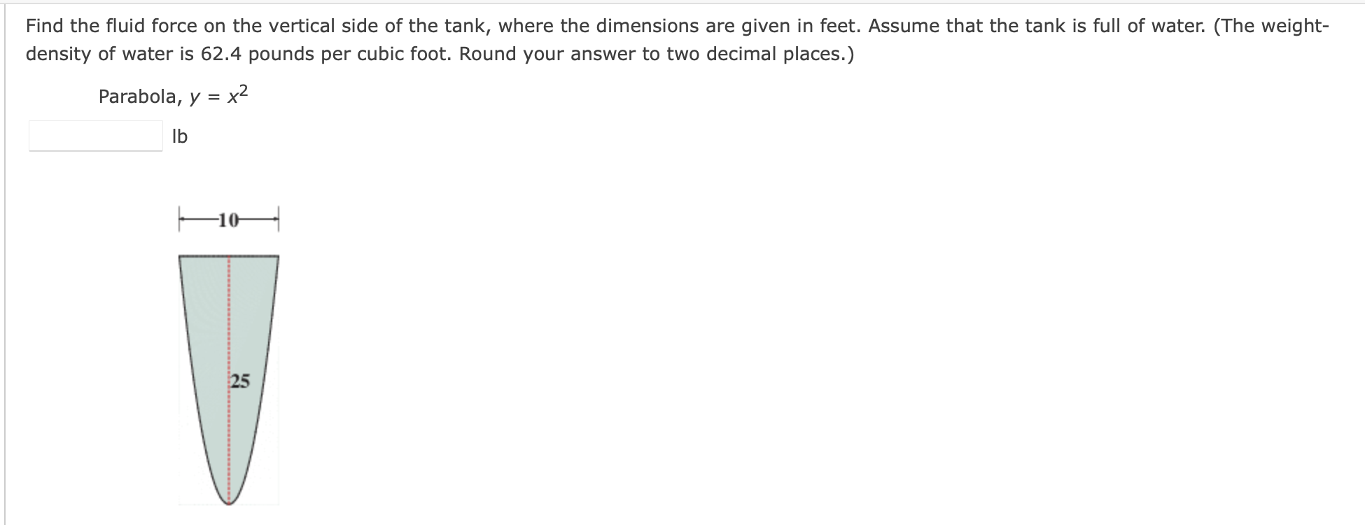 Solved Find the fluid force on the vertical side of the | Chegg.com