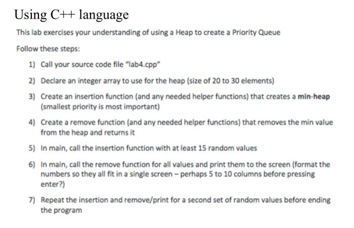 Solved Using C++language This lab exercises your | Chegg.com