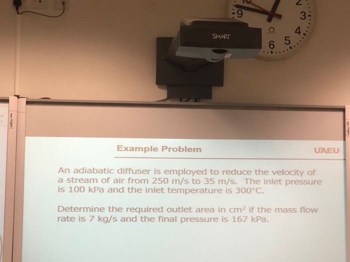 Solved 9 3 SMART 5 Example Problem UAEU An adiabatic | Chegg.com