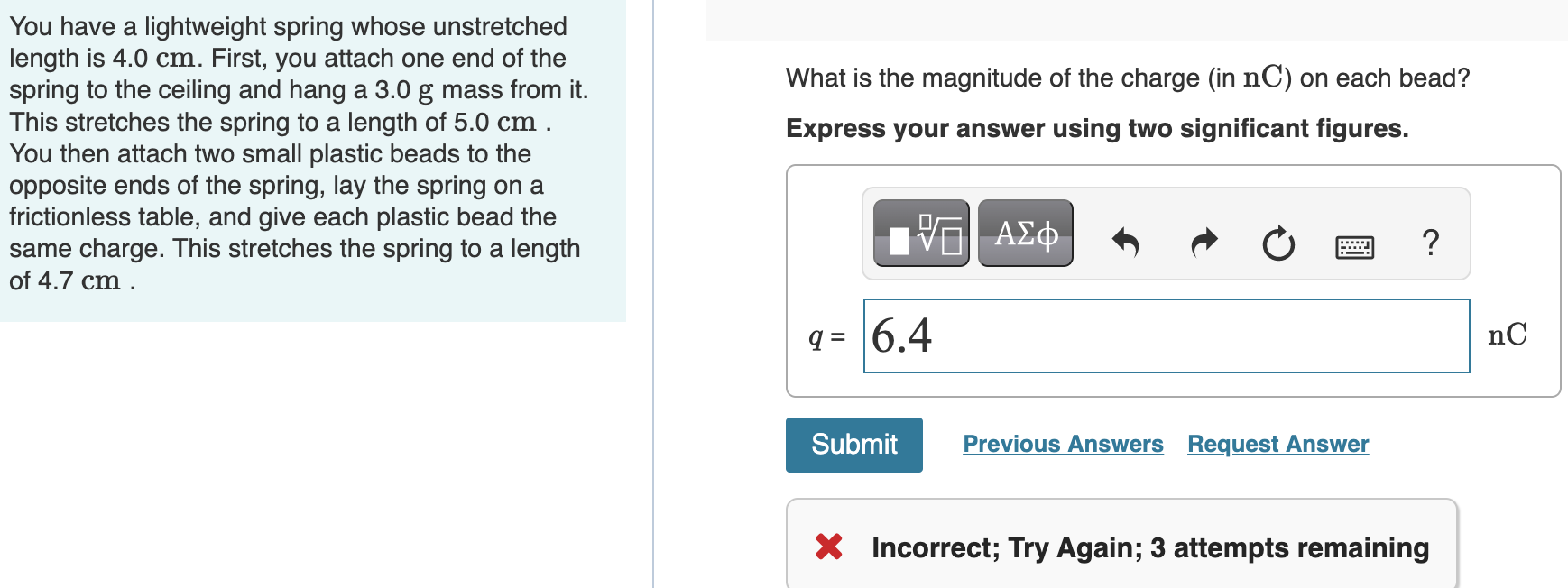 Solved A plastic rod that has been charged to −14nC touches | Chegg.com