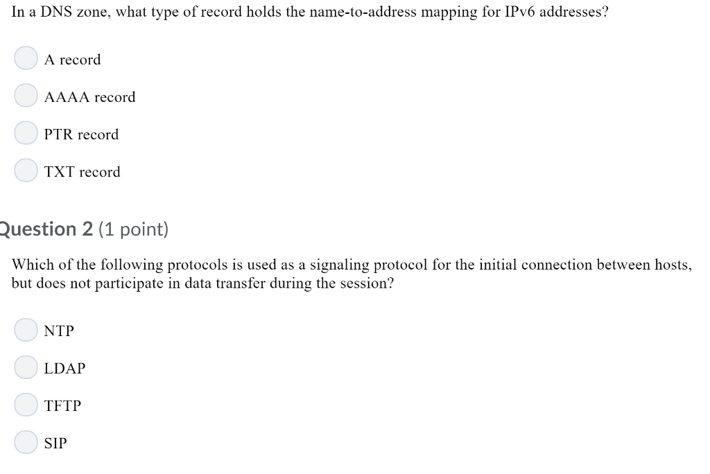 Solved In a DNS zone, what type of record holds the | Chegg.com