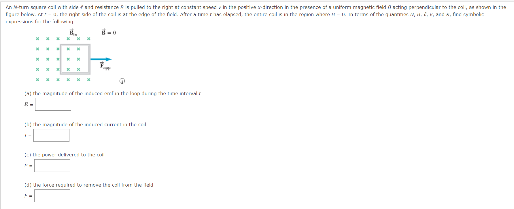 Solved expressions for the following. (a) the magnitude of | Chegg.com