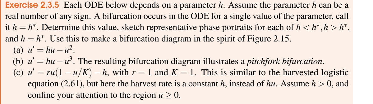 Solved Exercise 235 Each Ode Below Depends On A Parameter 