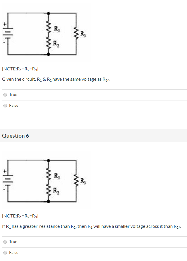 Solved WWW [NOTE:R1 =R2=R3] Given the circuit, R1 & R2 have | Chegg.com