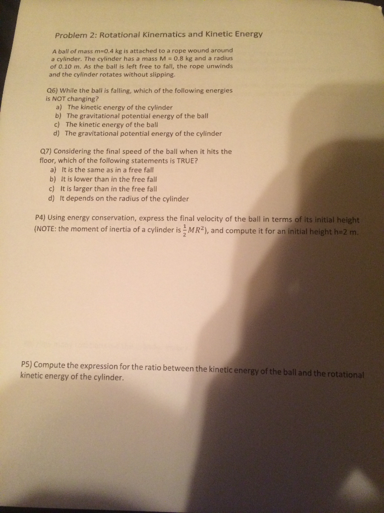 Solved Problem 2: Rotational Kinematics and Kinetic Energy A | Chegg.com