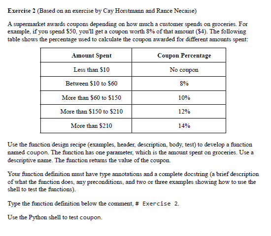 Solved Exercise 2 (Based on an exercise by Cay Horstmann and | Chegg.com