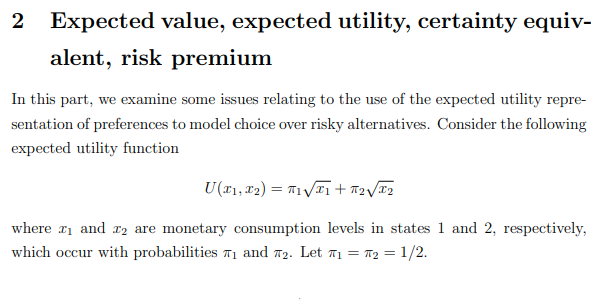 Solved 2.1 For the lottery that pays 100 in state 1 and 400 | Chegg.com