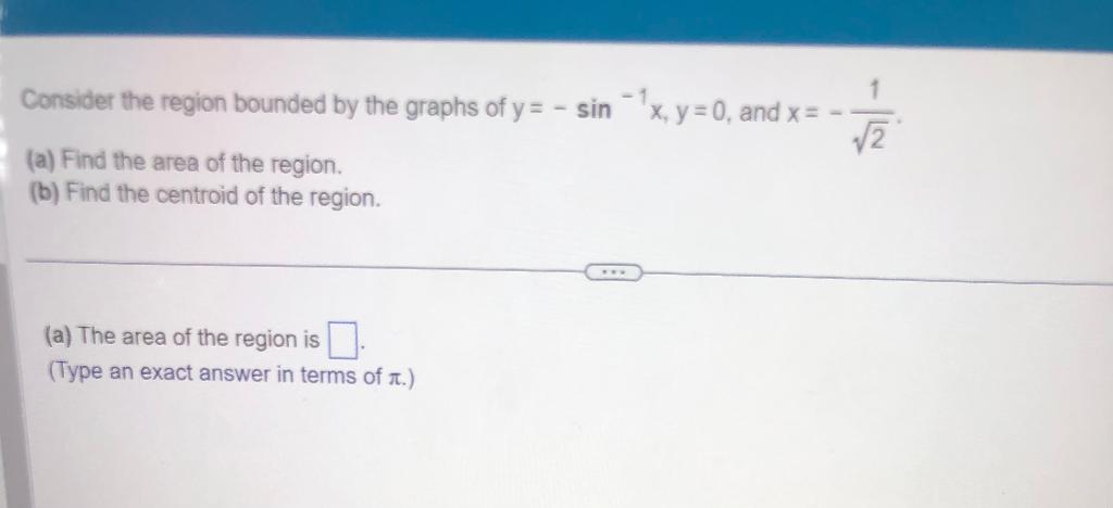Solved Consider the region bounded by the graphs of | Chegg.com
