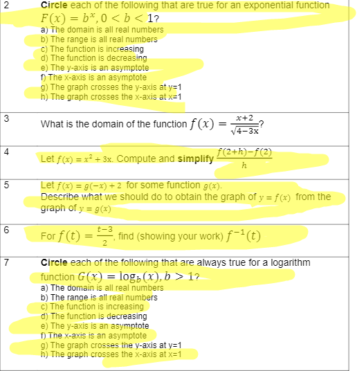 Solved 2 Circle each of the following that are true for an | Chegg.com