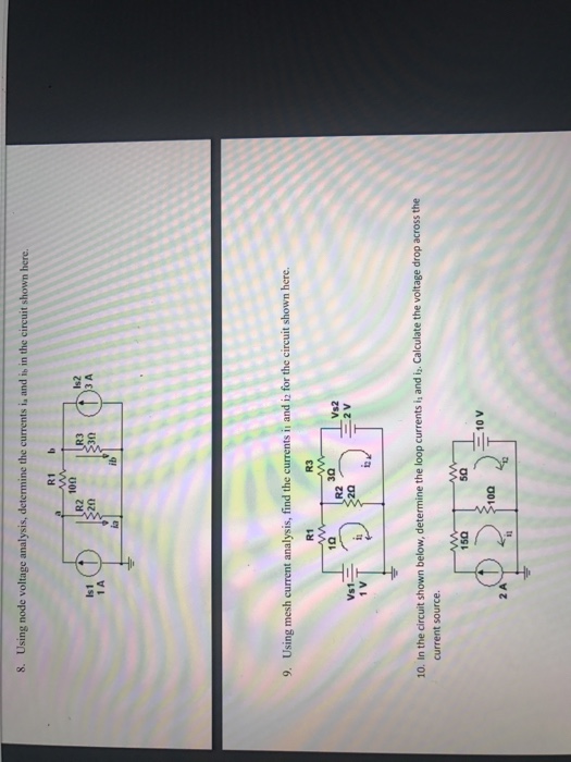 Solved Using node voltage analysis, determine the currents | Chegg.com