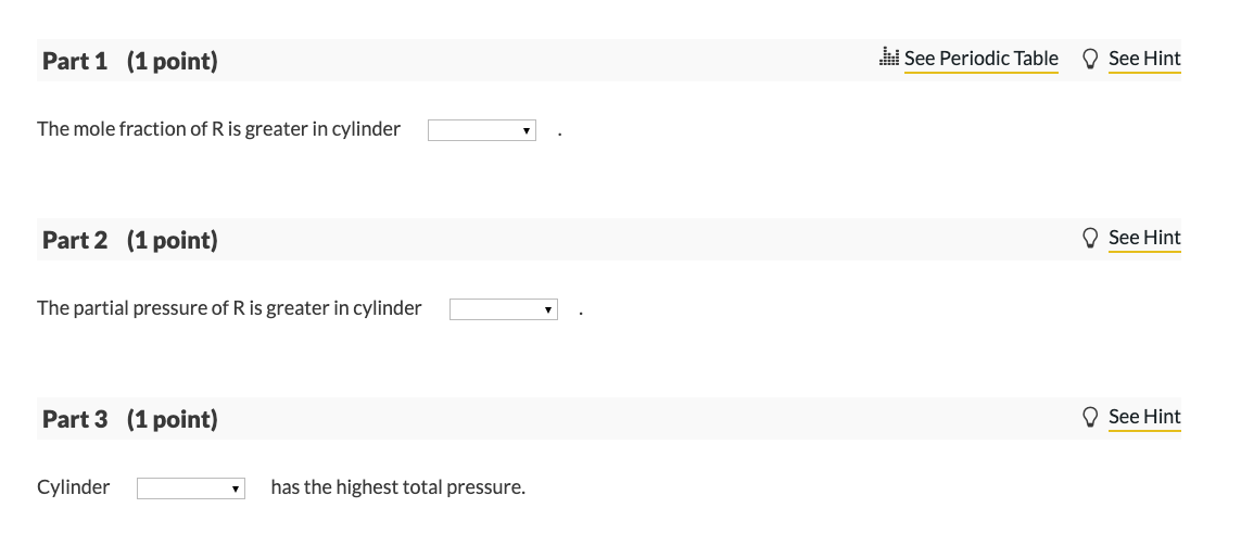 Solved Consider the two gas mixtures contained in cylinders | Chegg.com