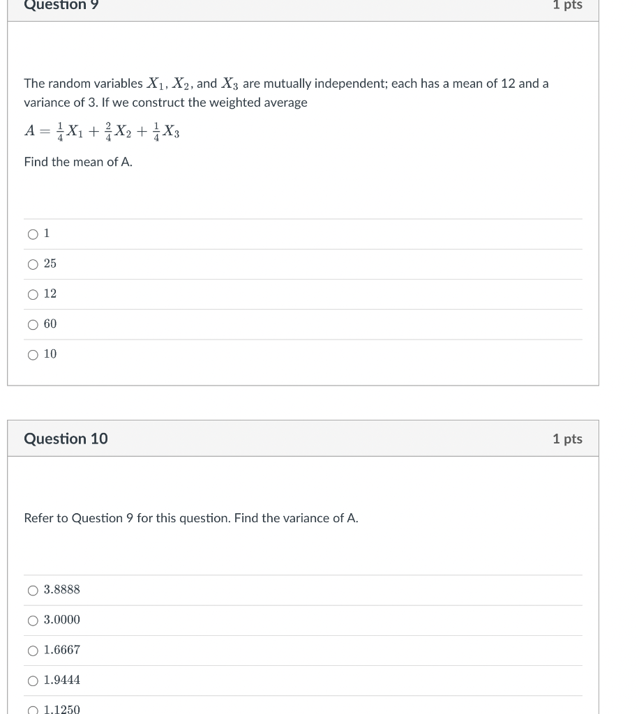 Solved The random variables X1,X2, and X3 are mutually | Chegg.com