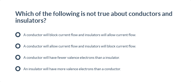 Solved Which of the following is not true about conductors | Chegg.com