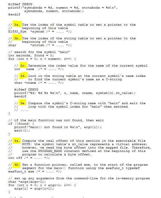 Solved #ifdef DBBUG printf ("symtabndx =$d, nument =8d, | Chegg.com