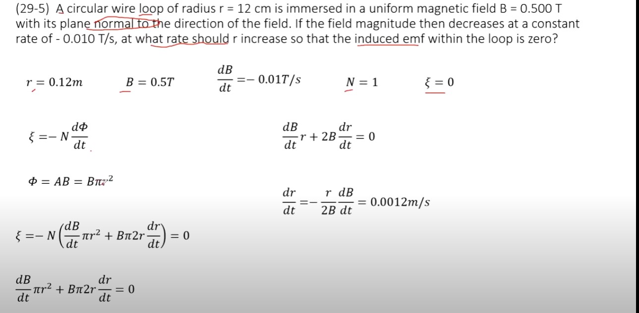Solved A circular wire loop of radius r=20 cm is immersed in | Chegg.com
