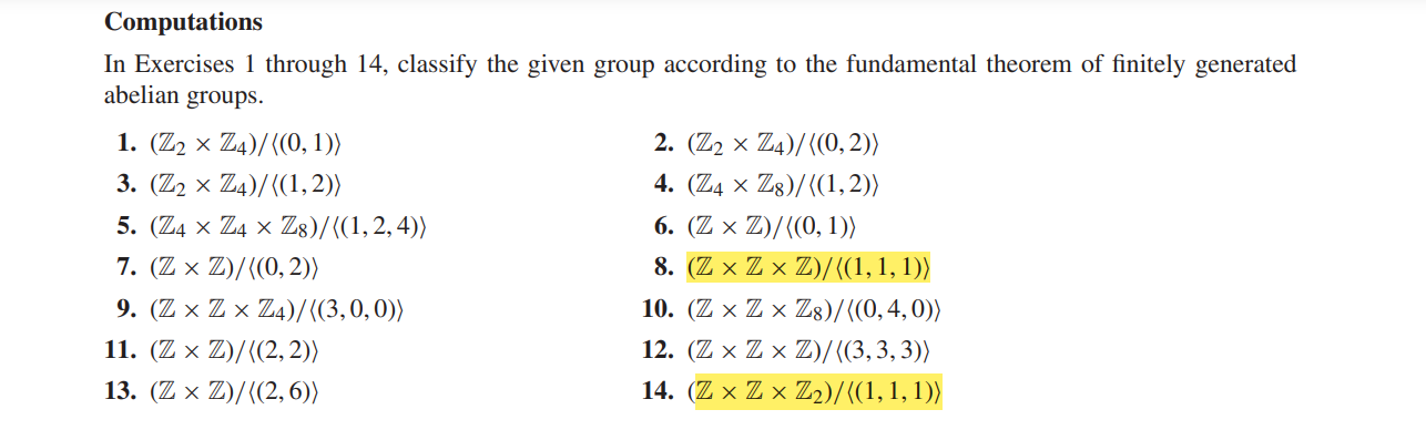 Solved In Exercises 1 through 14, classify the given group | Chegg.com