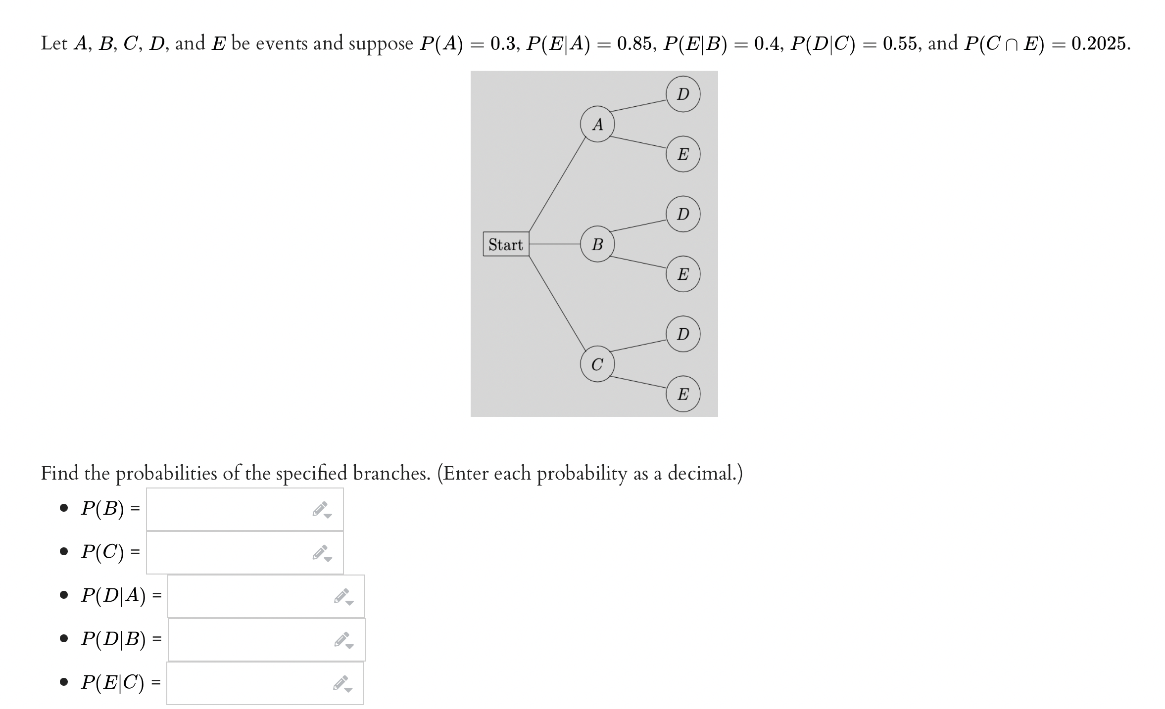 Solved Find the probabilities of the following events. | Chegg.com