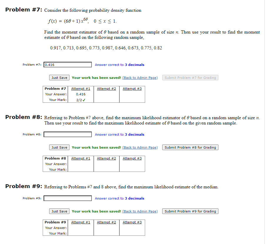 Solved Problem \#7: Consider the following probability | Chegg.com