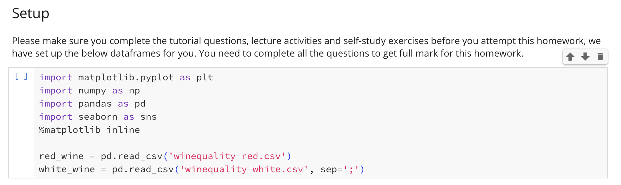 Solved setup Please make sure you complete the tutorial | Chegg.com