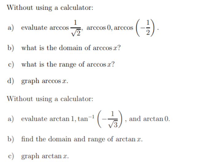 Solved Without using a calculator: a) evaluate | Chegg.com