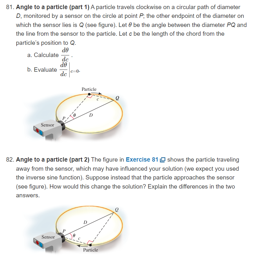 Solved 1. Angle to a particle (part 1) A particle travels | Chegg.com