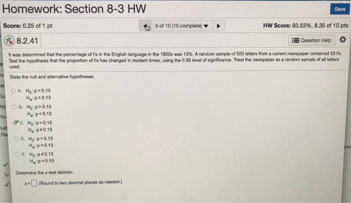 Solved Homework Section 8 3 Hw Save Score 0 25 Of 1 Pt 5