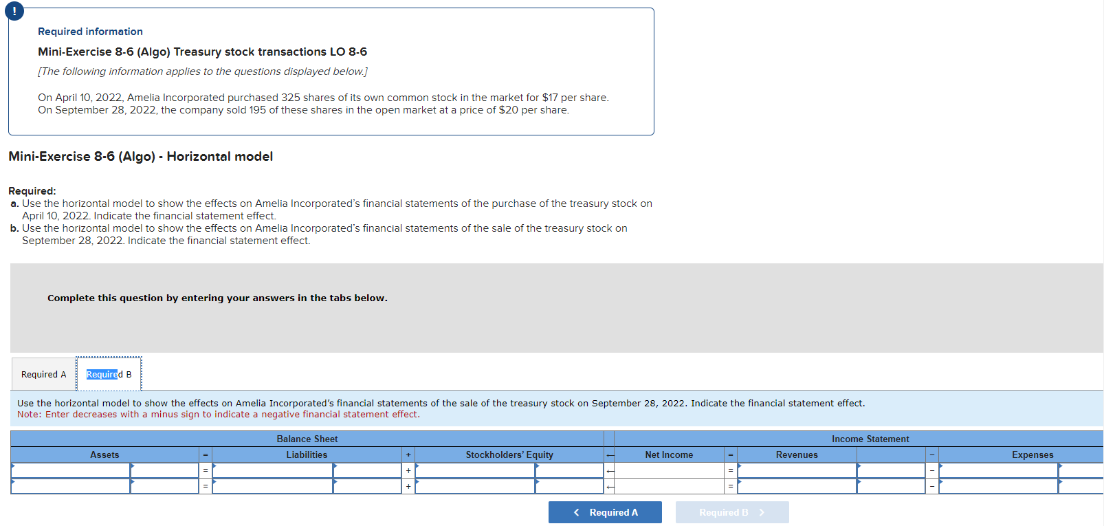 Solved Required information Mini-Exercise 8-6 (Algo) | Chegg.com