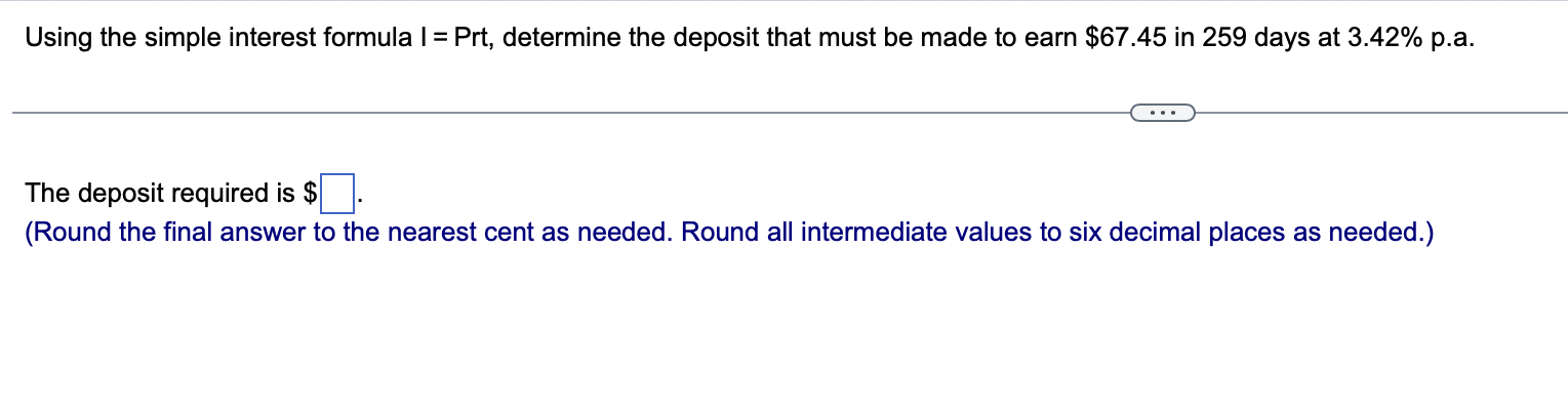 Solved Using the simple interest formula I = Prt, determine | Chegg.com