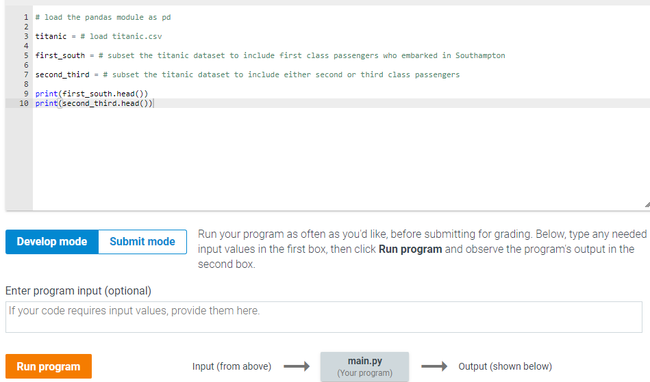 Solved 1 Load The Pandas Module As Pd 2 3 Titanic Load