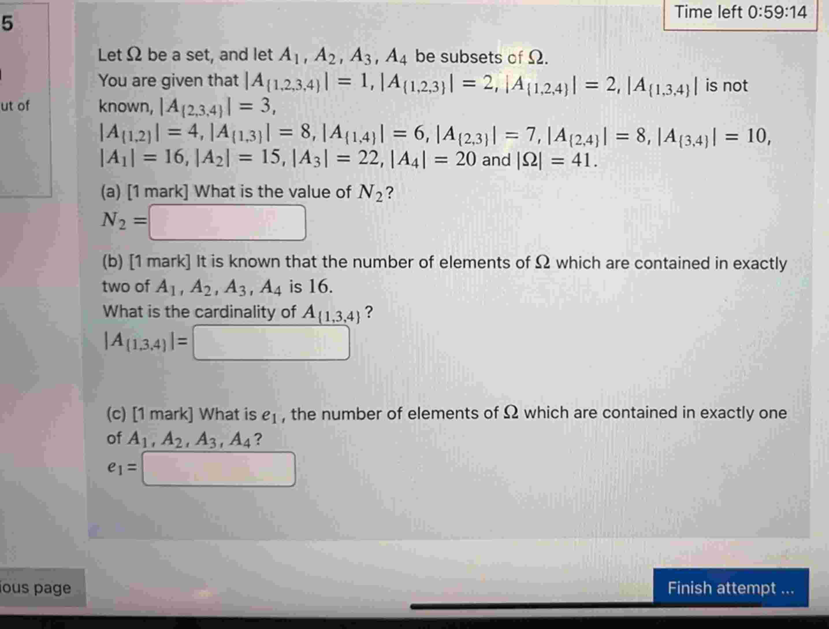 Solved Let Ωbe ﻿a set, and let A1,A2,A3,A4 be ﻿subsets | Chegg.com
