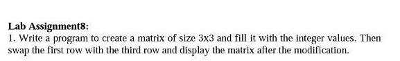 Solved Lab Assignment8: 1. Write a program to create a | Chegg.com