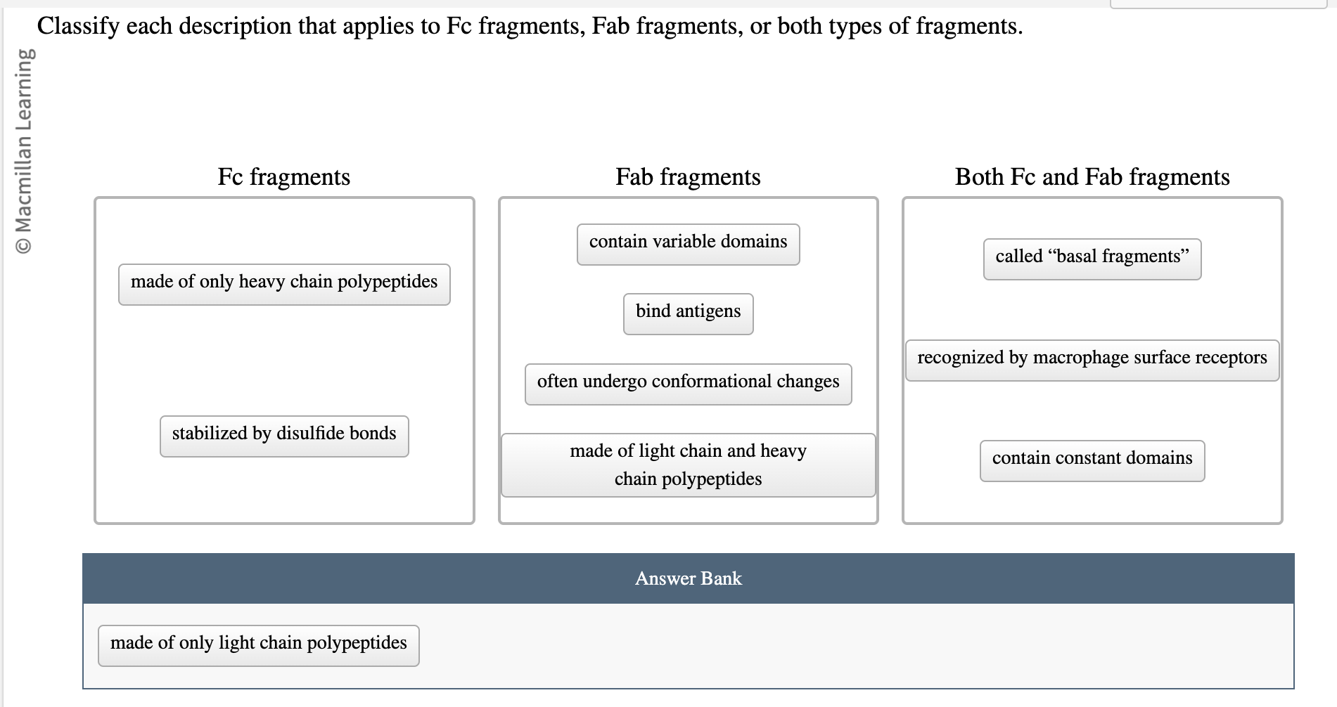 Solved Classify each description that applies to Fc | Chegg.com