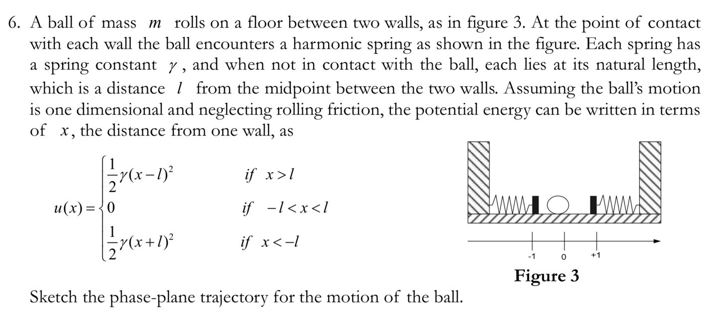 Solved 6. A ball of mass m rolls on a floor between two | Chegg.com