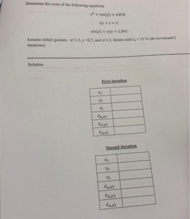 Solved Determine the roots of the following equations | Chegg.com