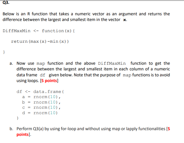 Solved Q3 Below Is An R Function That Takes A Numeric