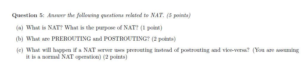 Solved Question 5: Answer the following questions related to | Chegg.com
