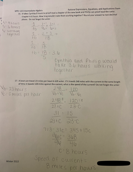 Solved Can someone please double check my work? Thank you | Chegg.com