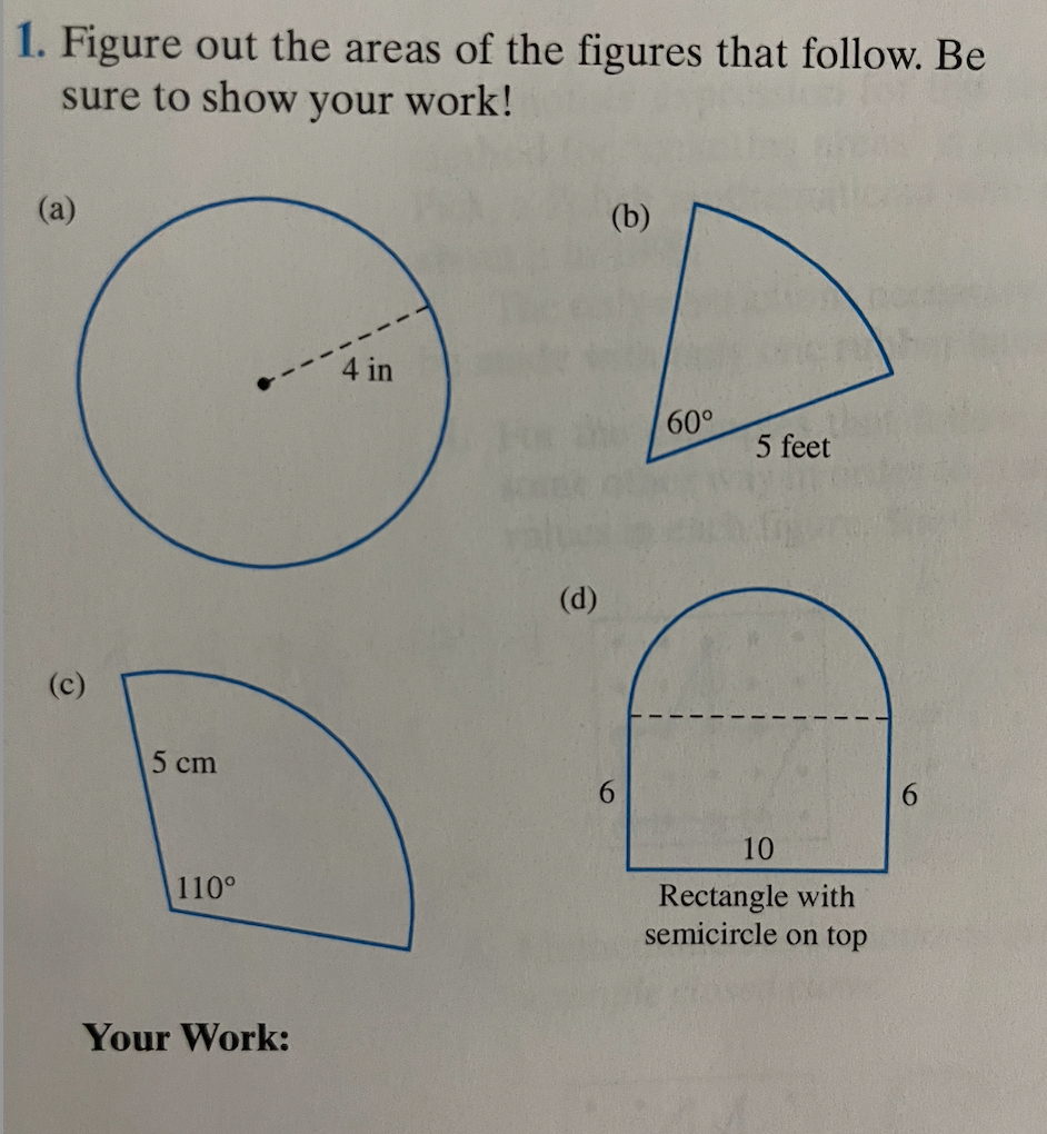 Solved Figure out the areas of the figures that follow. Be | Chegg.com