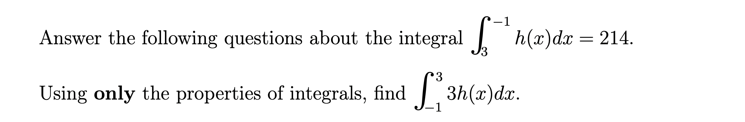 Solved Answer the following questions about the integral | Chegg.com