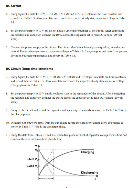 Solved RL and RC Circuits Time Constant Objective The DC | Chegg.com