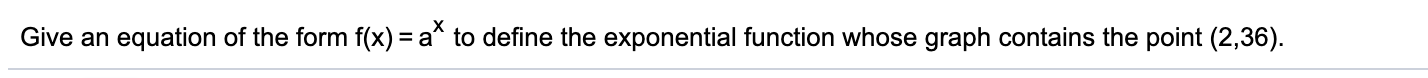 Solved Give an equation of the form f(x) = ato define the | Chegg.com